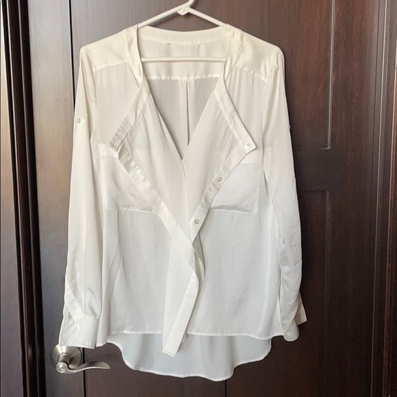 BCBGMaxAzria | Tops | Bcbg Maxazria White Elsy Blouse | Poshmark